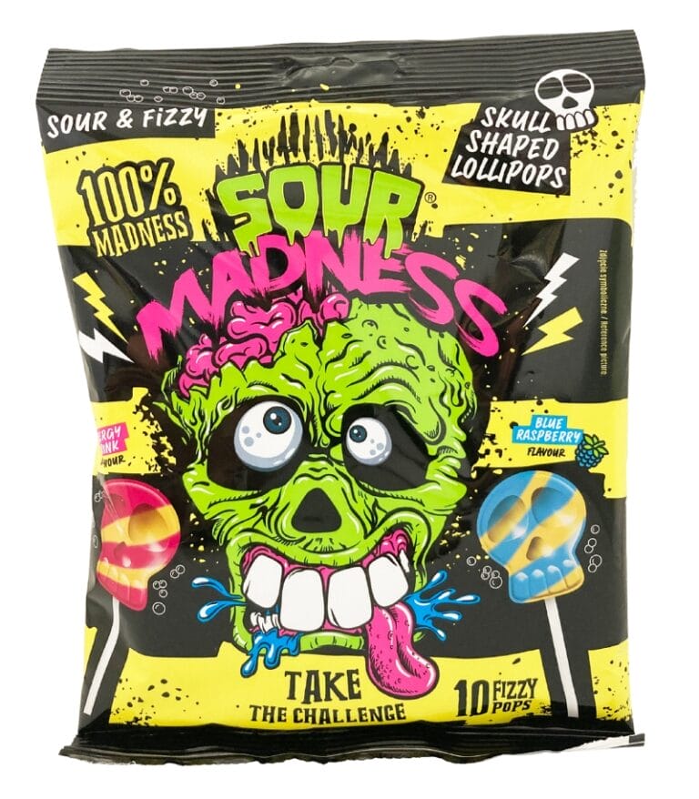 Sour Madness® Skull Pops Lollies - 90g im Beutel - MellowCompany
